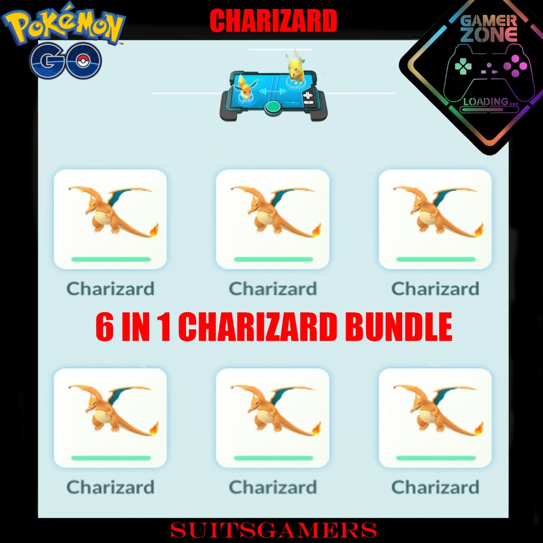 Pokemon GO - Charizard [6 in 1 Charizard Bundle], Video Gaming, Video ...