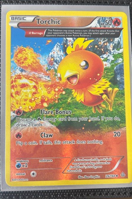 Pokemon Primal Clash | Torchic #26 Reverse Holo | Pokemon English ...