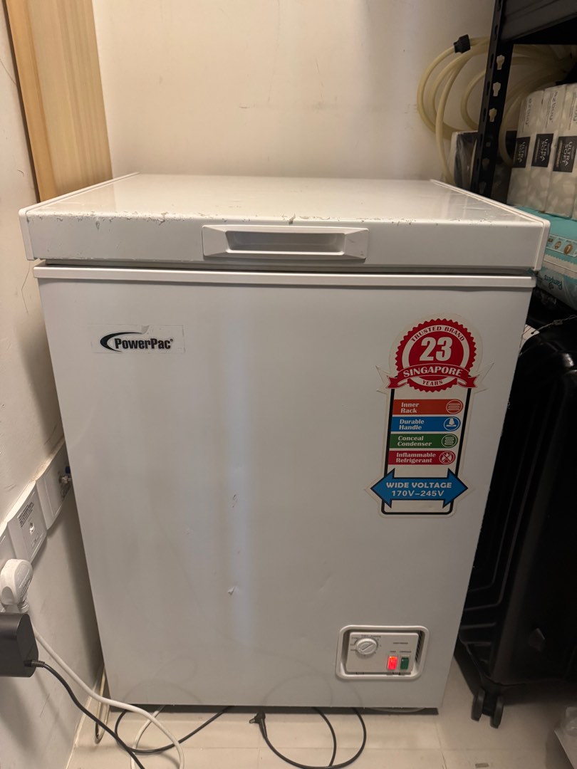 Powerpac 100L chest freezer, TV & Home Appliances, Kitchen Appliances ...