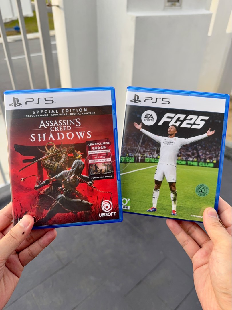 PS5 ASSASINS CREED SHADOWS & PS5 FIFA 25, Video Gaming, Video Games, PlayStation on Carousell