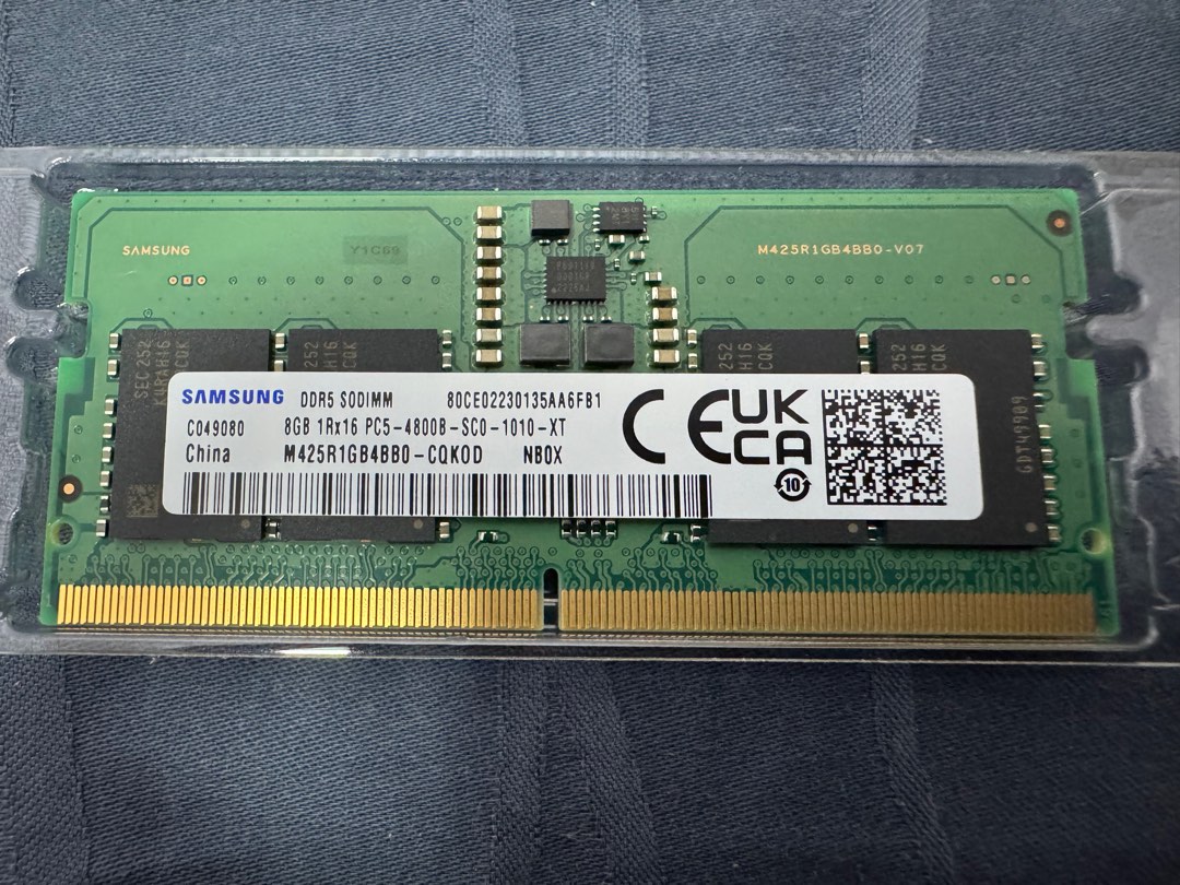 Samsung 8GB DDR5 4800Mhz SODIMM Laptop Memory RAM, Computers & Tech, Parts & Accessories ...