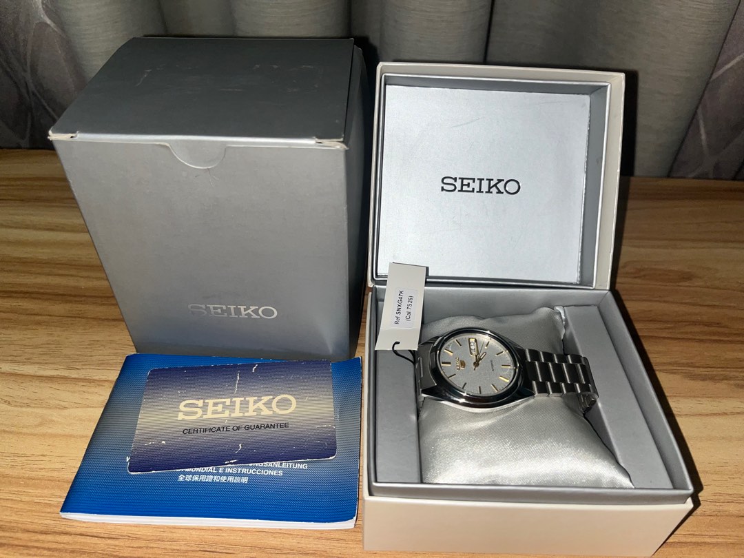 Seiko 5 SNXG47K Vintage Look Stainless Steel Automatic Men's Watch , Luxury, Watches on Carousell