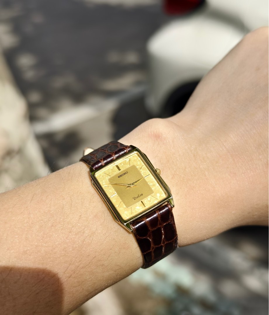 Seiko Dolce Gold Snowflake Tank Art Deco, Men's Fashion, Watches ...