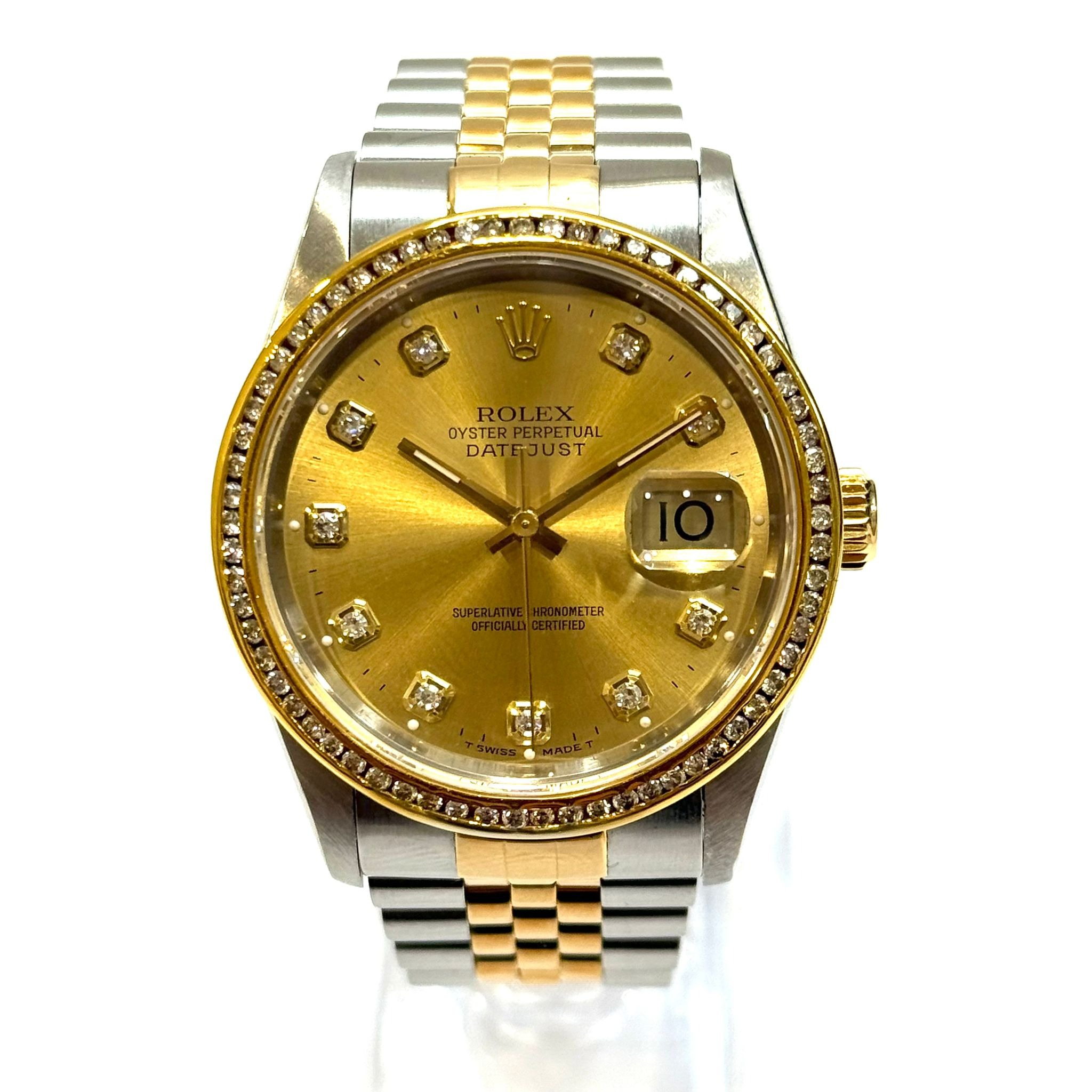 THP-Rolex Datejust 16233 36mm Halfgold Automatic Men's Watch, Luxury ...