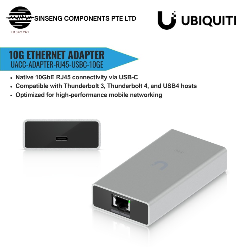 Ubiquiti Unifi 10G Ethernet Adapter | UACC-Adapter-RJ45-USBC-10GE, TV ...