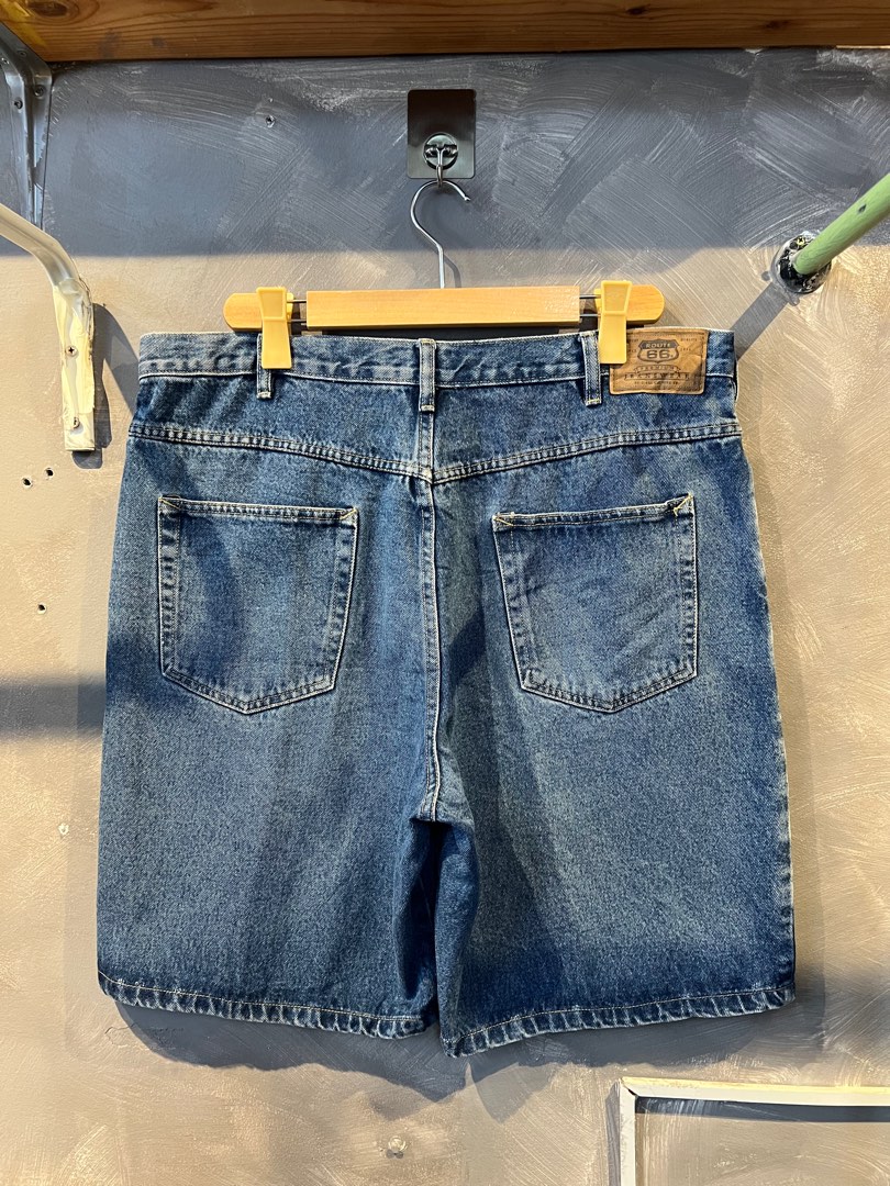 Vintage Route 66 Jorts, Men's Fashion, Bottoms, Shorts on Carousell