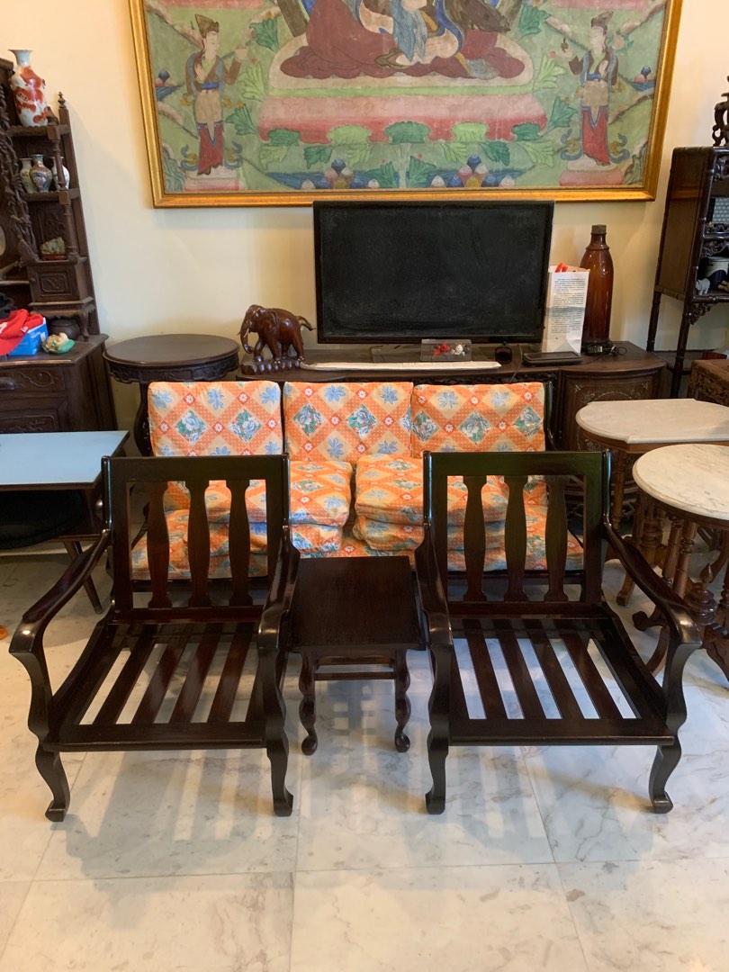 Vintage teak Living room set/ Pak Awang set of 4, Furniture & Home ...