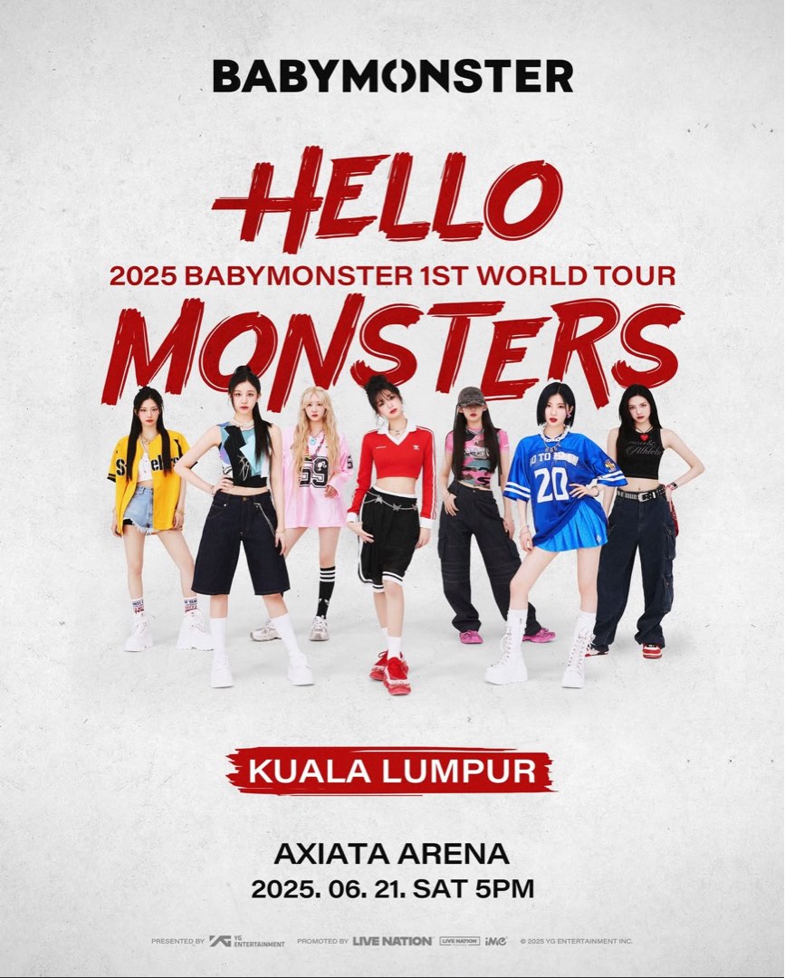 [WTS] BABYMONSTER concert in Kuala Lumpur 21st June 2025 | Axiata Arena ...