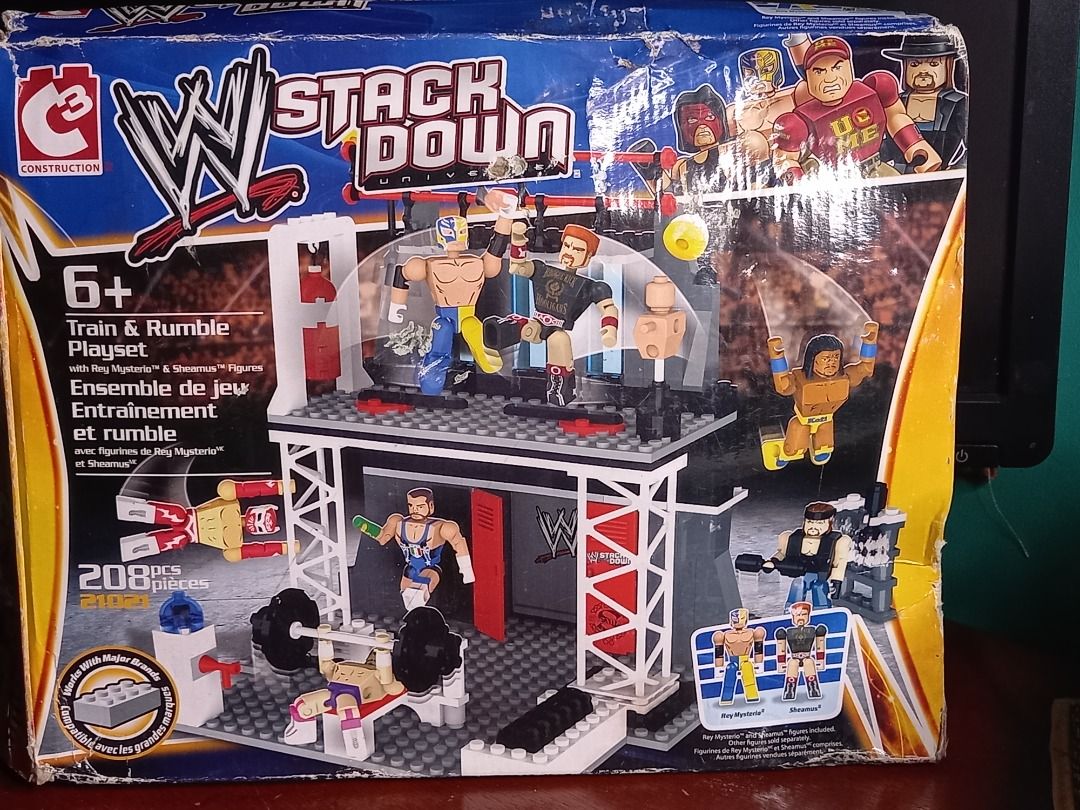 WWE Stack Down Train and Rumble Playset 21021 No Figure, Hobbies & Toys ...