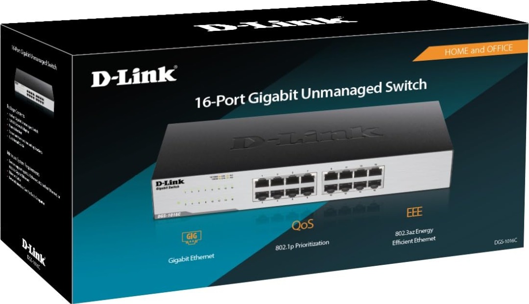 (READY STOCK) D-LINK 16-Port Unmanaged Ethernet Switch DGS-1016C ...