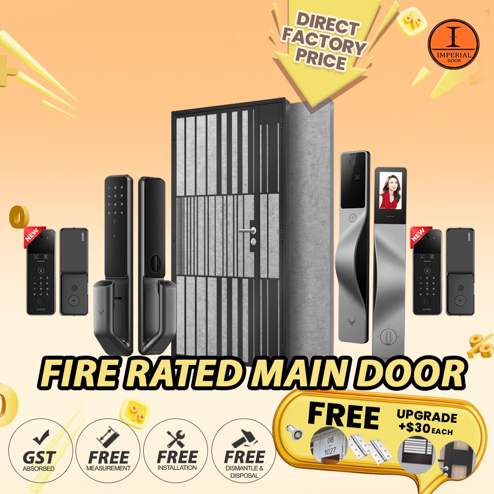 ⚡4 In 1 Bundle Offer Door + Gate + Smart Lock Bundle, hdb door ...