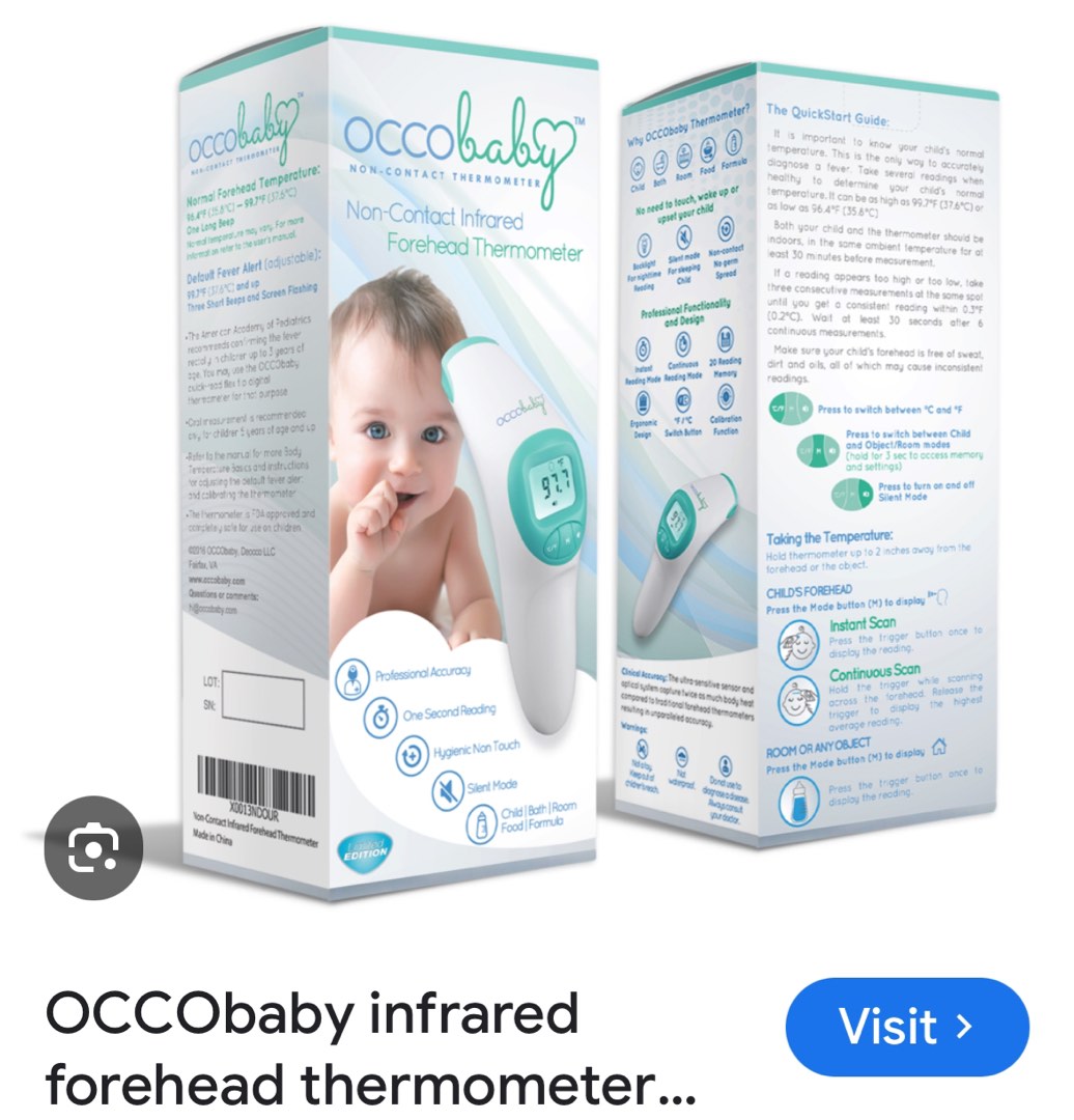 Baby Infra forehead Thermometer, Health & Nutrition, Thermometers on ...