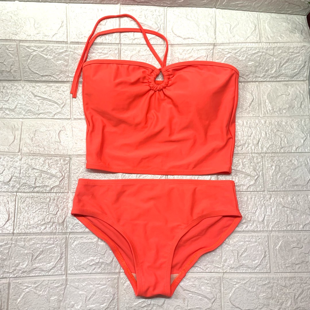 Bangkok Orange Tankini Swim Bikini, Women's Fashion, Swimwear, Bikinis ...