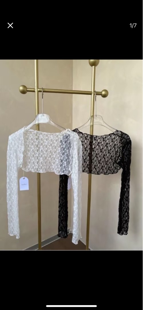 BUBD Lace Bolero, Women's Fashion, Coats, Jackets and Outerwear on ...