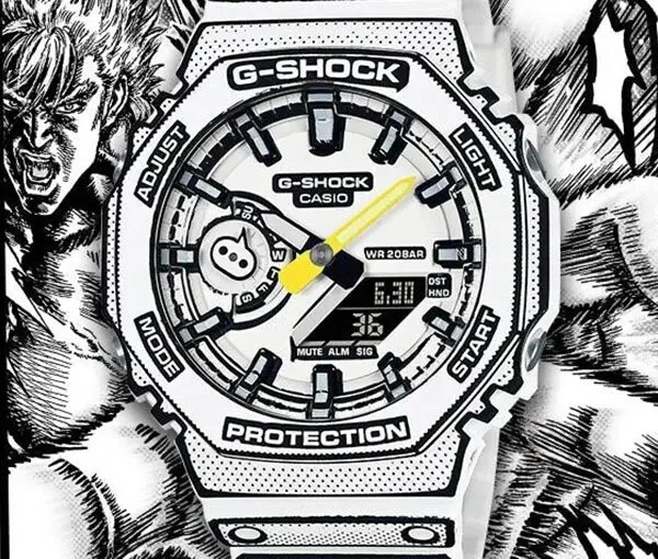 Casio G-SHOCK Limited WHITE MANGA THEME GA-2100MNG-7A, Men's Fashion ...