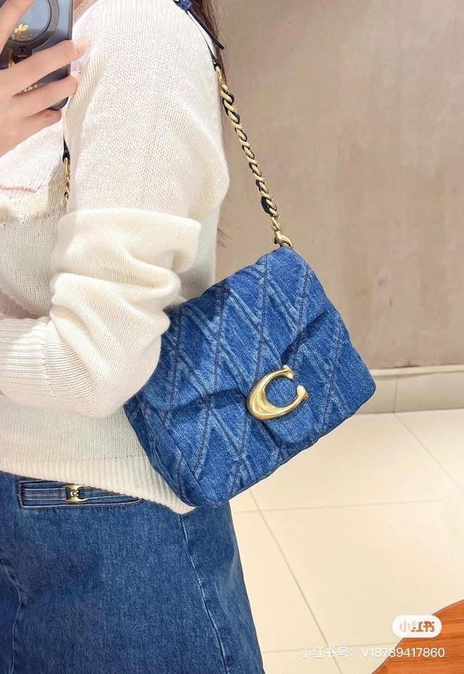 Coach Square Denim Tabby Bag, Women's Fashion, Bags & Wallets, Cross ...