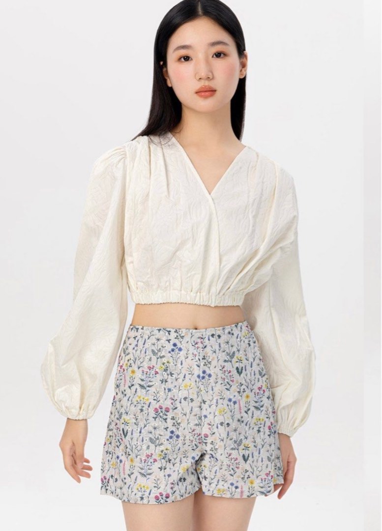 DEMARET TOP - BLANC [BY MODPARADE], Women's Fashion, Tops, Longsleeves ...