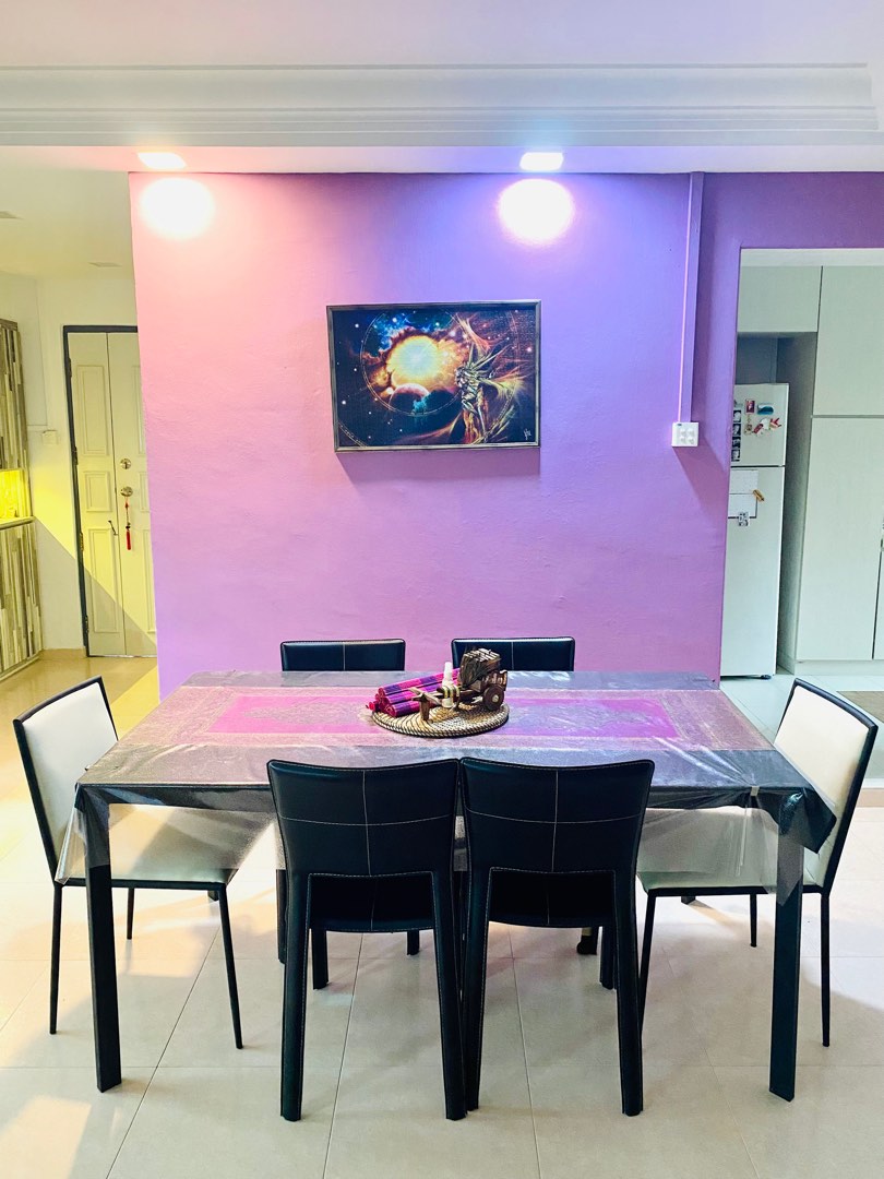 Beautiful Fibre top Dinning table set ( 6 chairs), Furniture & Home ...