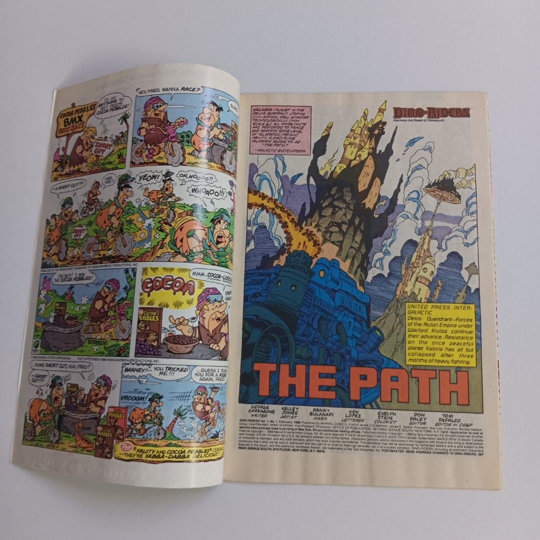 Dino Riders #1 (1989) VF. 1st issue! Marvel comics. Classic cartoon and ...
