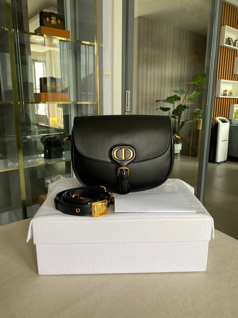 Dior Bobby Medium Black 2021, Luxury, Bags & Wallets on Carousell