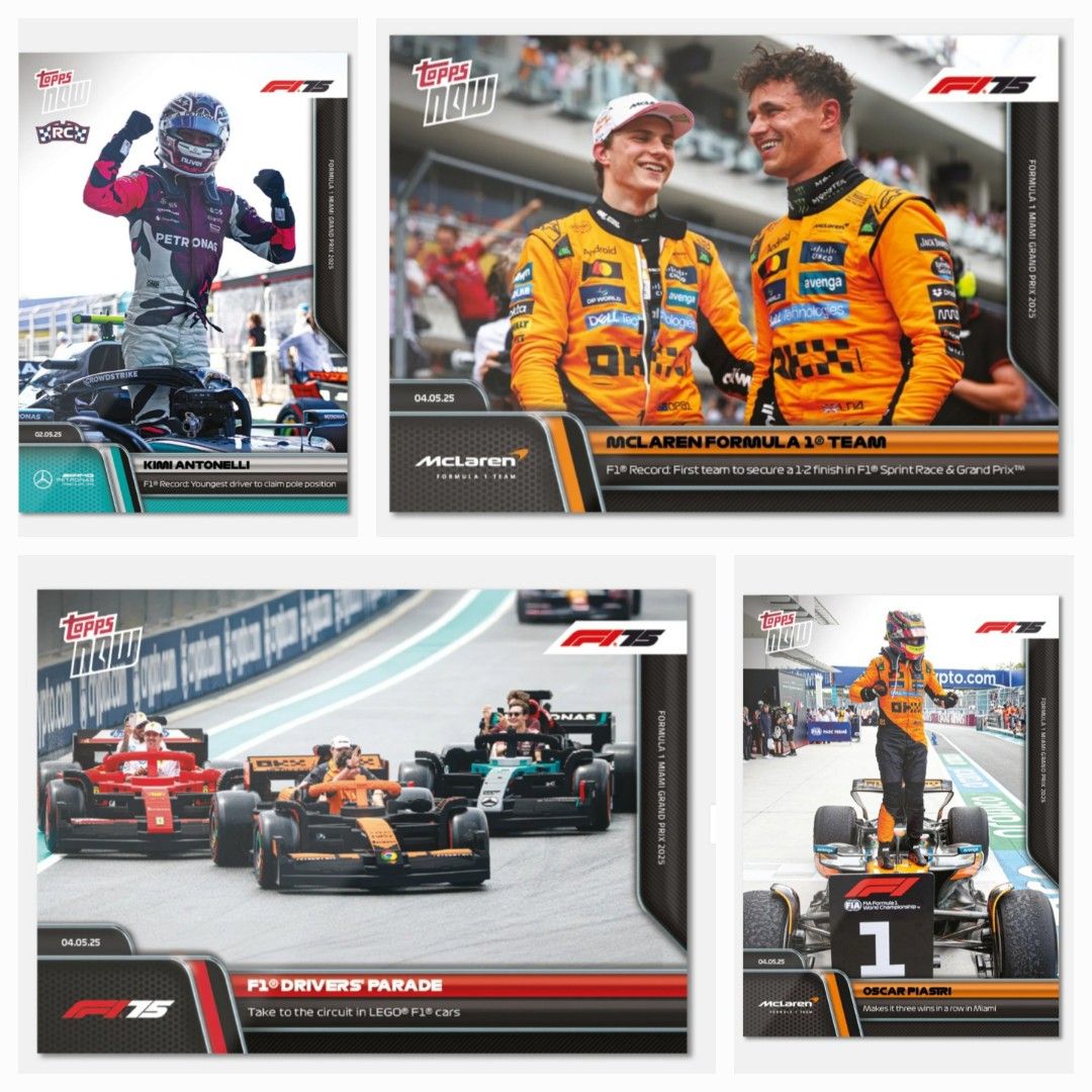 Formula 1 F1 Topps Now 2025 Kimi Antonelli / Oscar Piastri / Mclaren ...