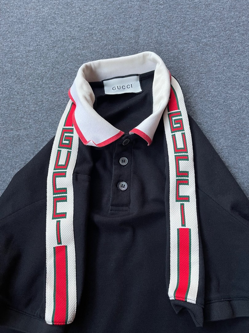 Gucci side tape polo, Men's Fashion, Tops & Sets, Tshirts & Polo Shirts ...