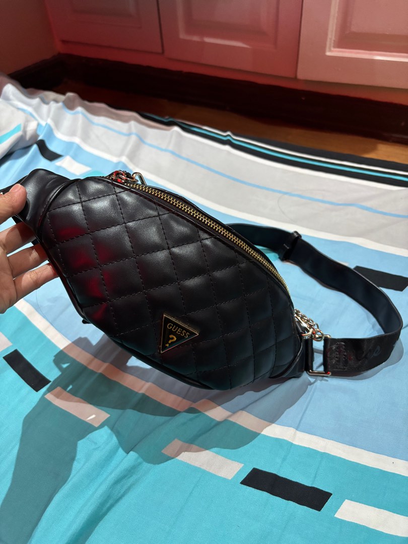 GUESS QUILTED BELT BAG, Women's Fashion, Bags & Wallets, Clutches on ...