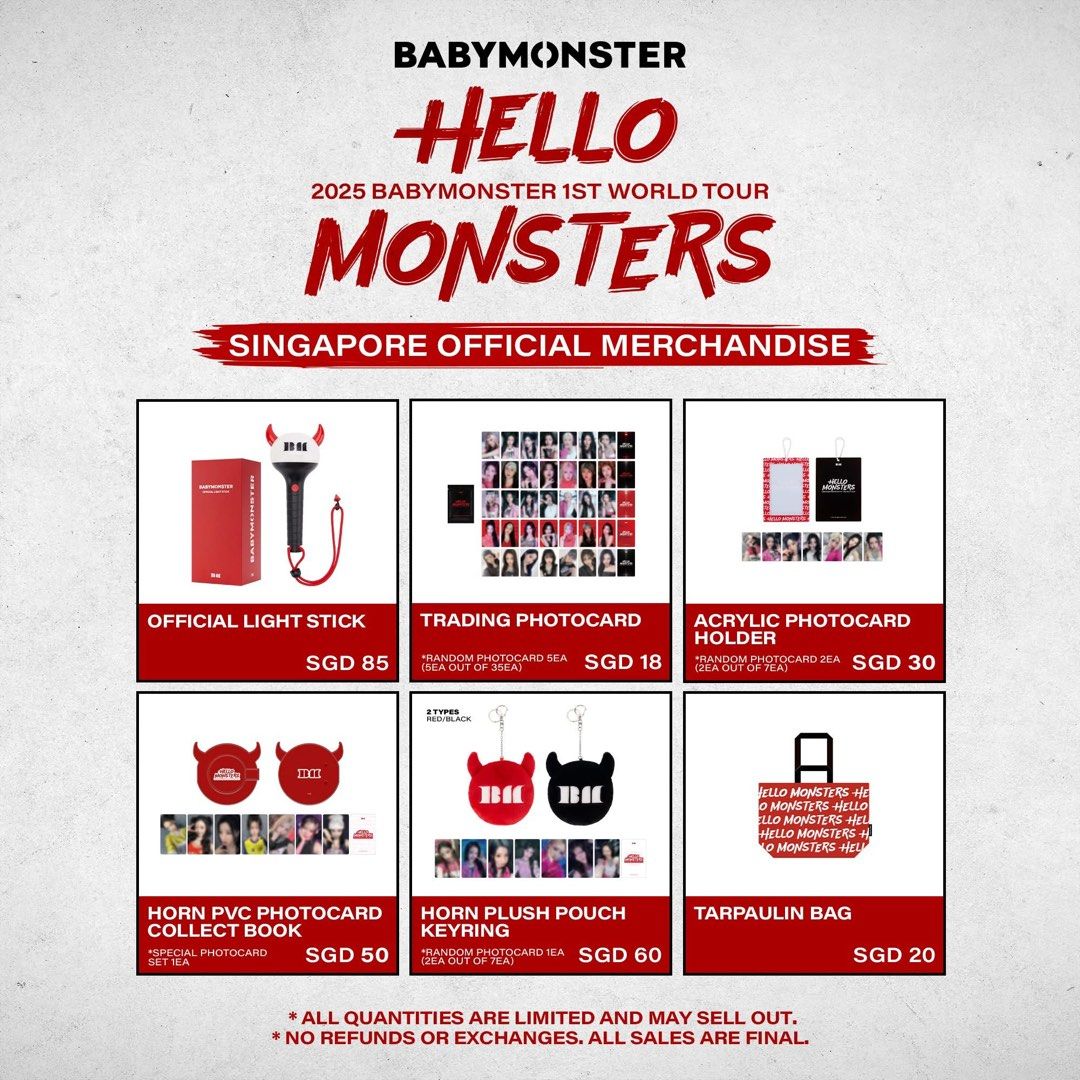 HTB BABYMONSTER SG TOUR MERCH, Everything Else on Carousell