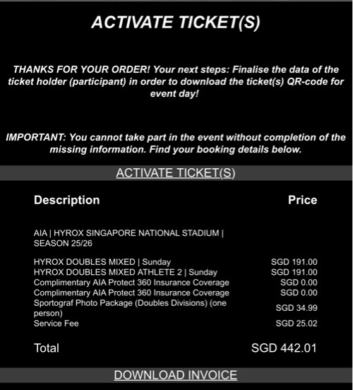 HYROX JUNE SINGAPORE MIXED DOUBLES, Tickets & Vouchers, Event Tickets ...