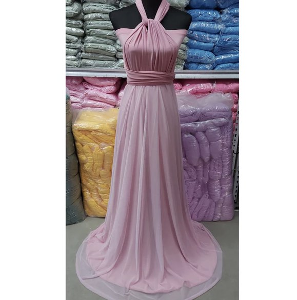 Infinity Dress with Tulle - Old rose, Women's Fashion, Dresses & Sets ...
