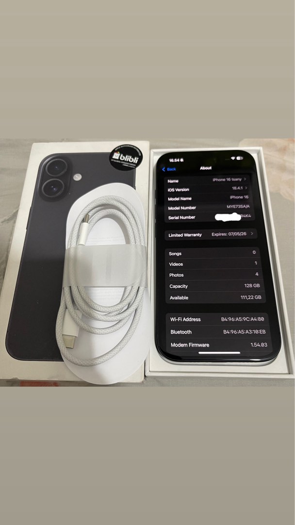 Iphone 16 128GB EX RESMI BLIBLI GARANSI ON, Telepon Seluler & Tablet ...