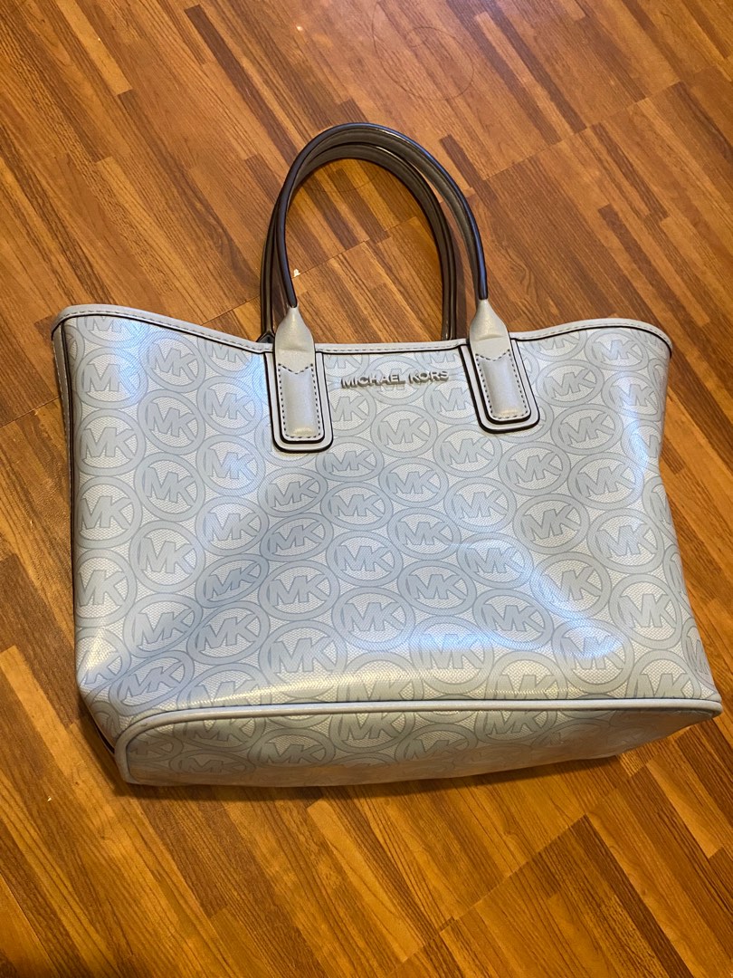 Jacquard Baby Blue Tote Small, Luxury, Bags & Wallets on Carousell