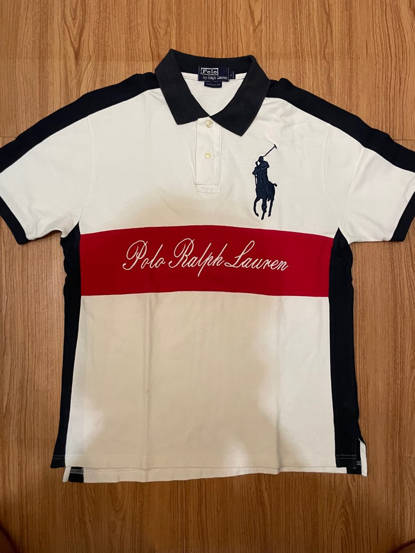kaos baju polo ralph lauren font logo original, Fesyen Pria, Pakaian ...