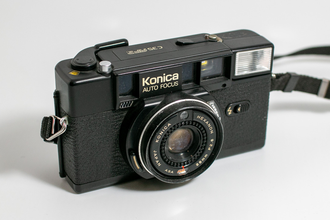 Konica C35 AF2 Point & Shoot 35mm Film Camera 38mm Lens Vintage Black, Photography, Cameras on ...