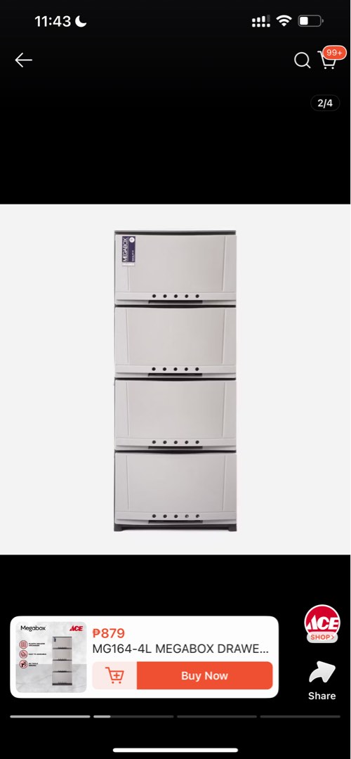 MEGABOX DRAWER 4 LAYER, Furniture & Home Living, Furniture, Shelves ...