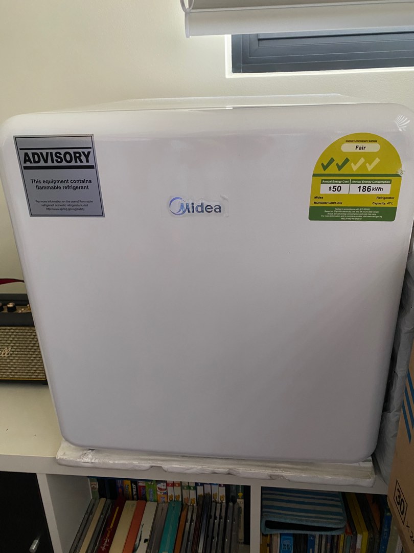 Midea mini fridge with freezer 50L, TV & Home Appliances, Kitchen ...