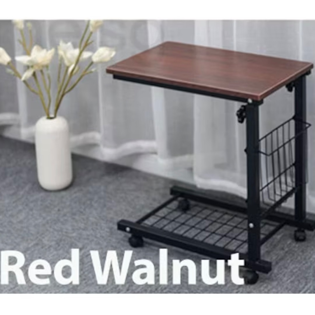 Mobile Side Table | Adjustable Laptop Table | Rolling Laptop Desk ...