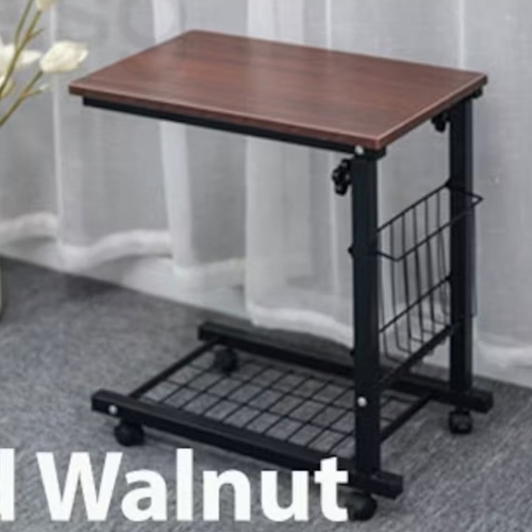 Mobile Side Table | Adjustable Bedside Table | Rolling Laptop Desk ...