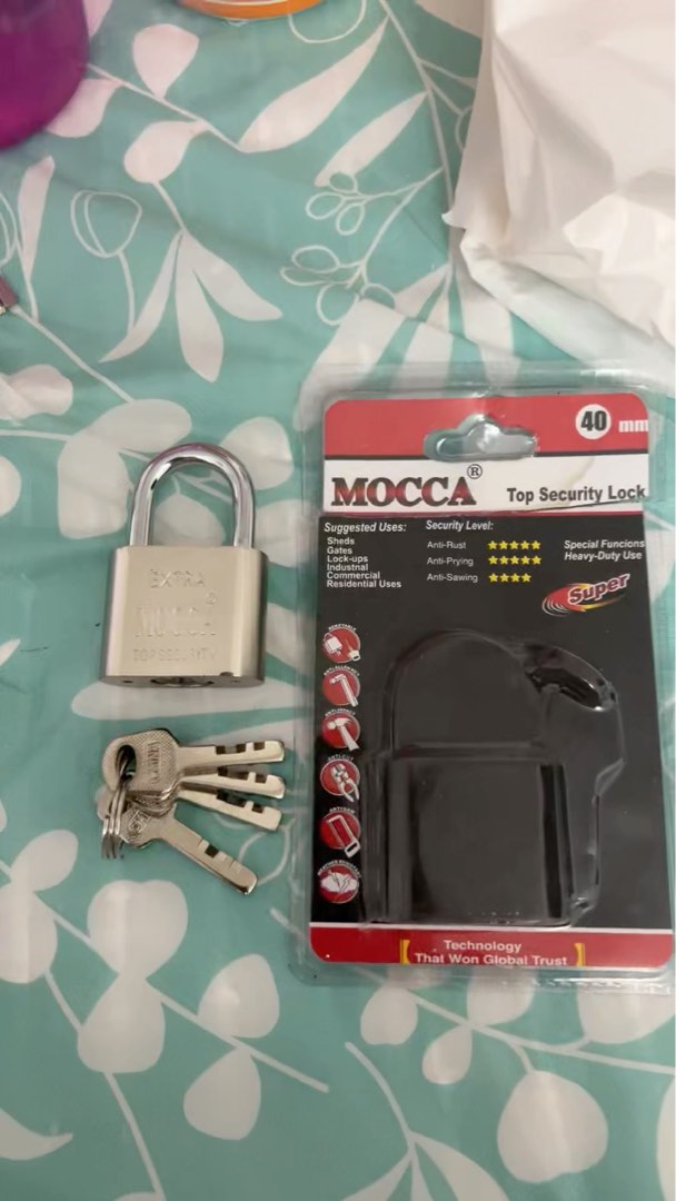 Mocca Top Security Lock 40mm, Furniture & Home Living, Security & Locks ...