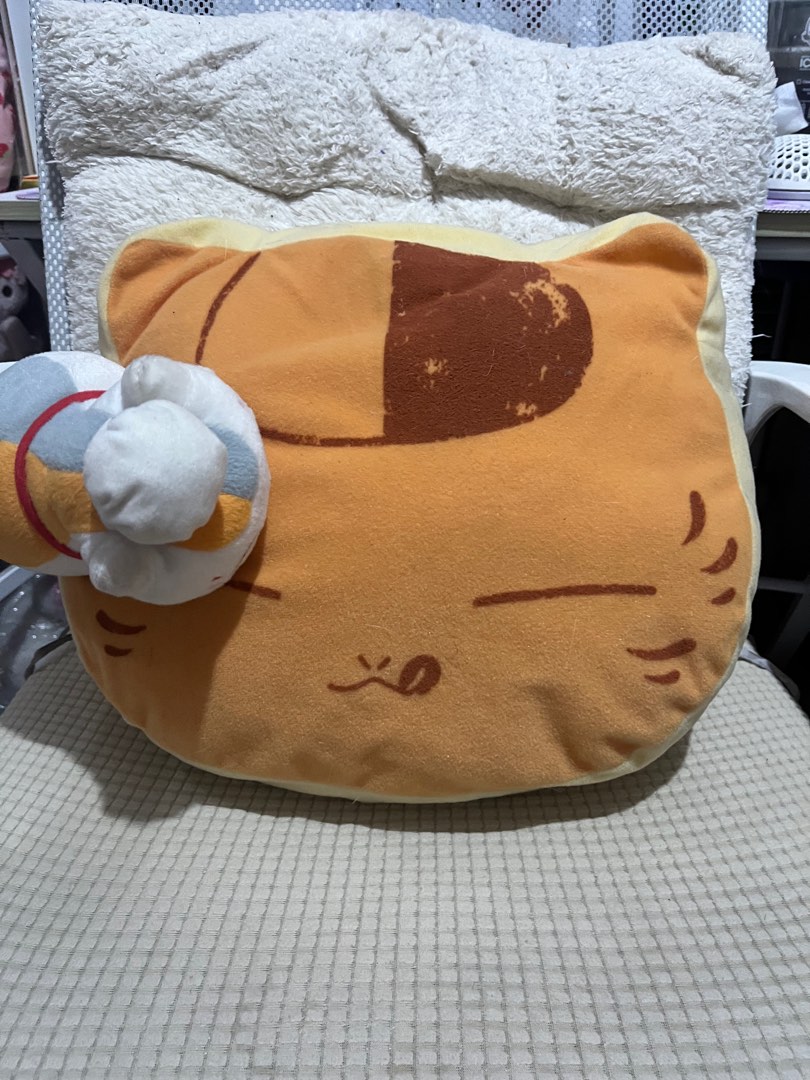 Nyanko Sensei Lucky Cat Pancake Plush, Hobbies & Toys, Toys & Games on ...