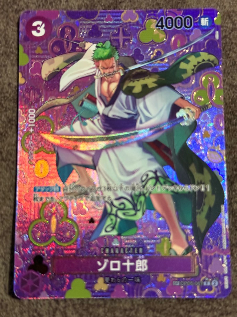 Op 09 Zoro sp One piece tcg, Hobbies & Toys, Toys & Games on Carousell