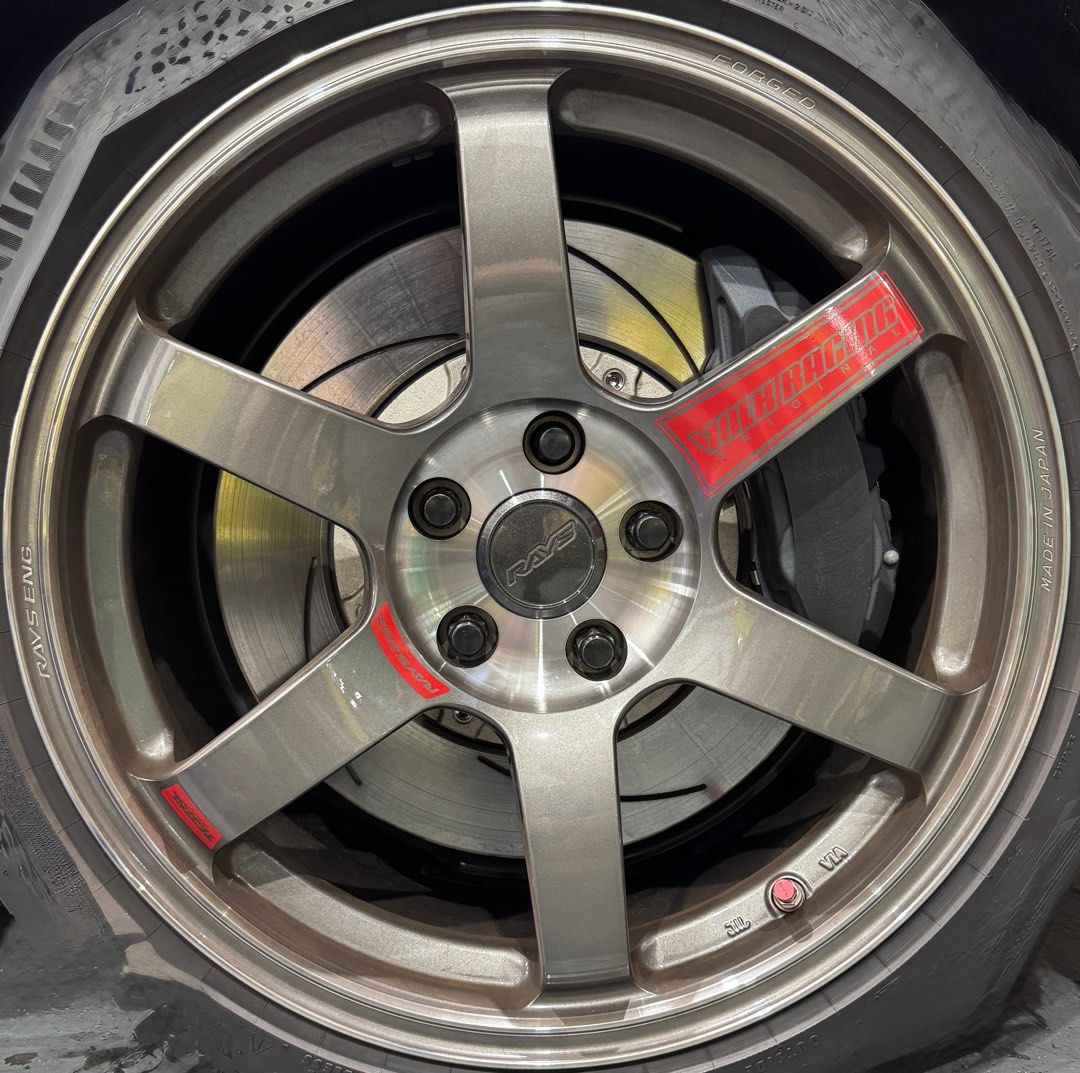 Original TE37 SAGA SL TE37SL Rays Volk Racing 5x114.3 18x9j +45, Car ...