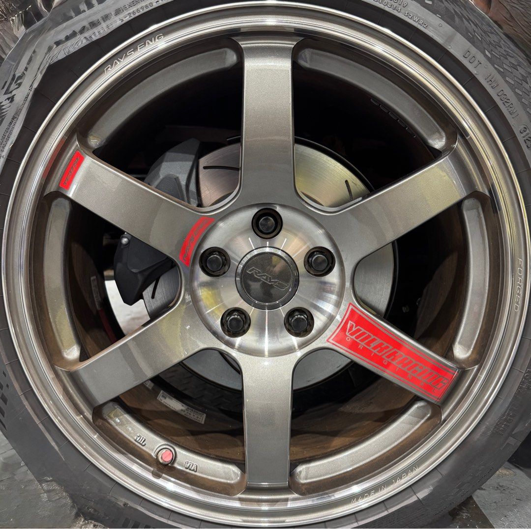 Original TE37 SAGA SL TE37SL Rays Volk Racing 5x114.3 18x9j +45, Car ...