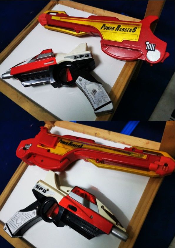 Pistol Power ranger Guns 2 pucuk 1harga, Hobbies & Toys, Collectibles ...