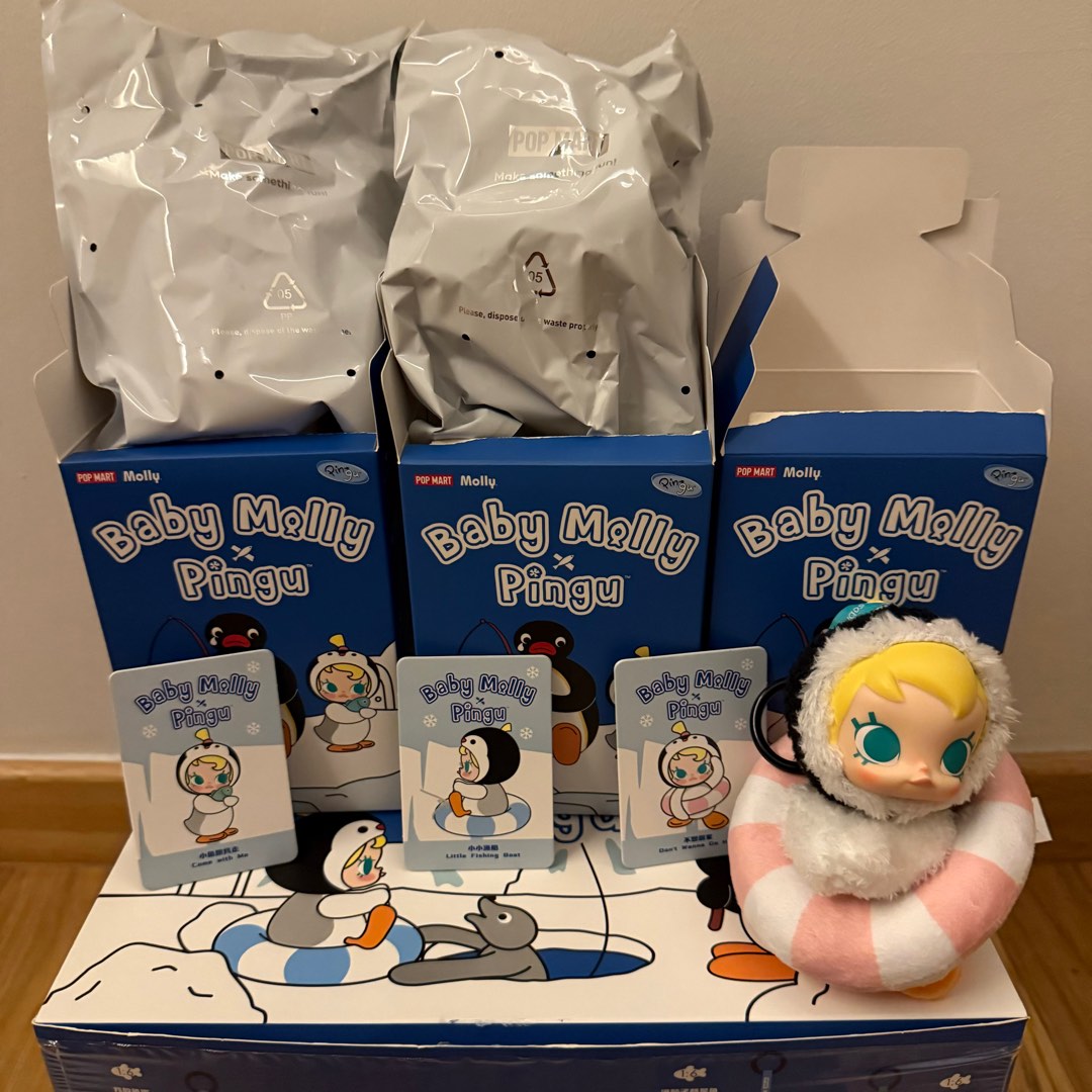 Popmart Baby Molly x Pingu, Hobbies & Toys, Toys & Games on Carousell
