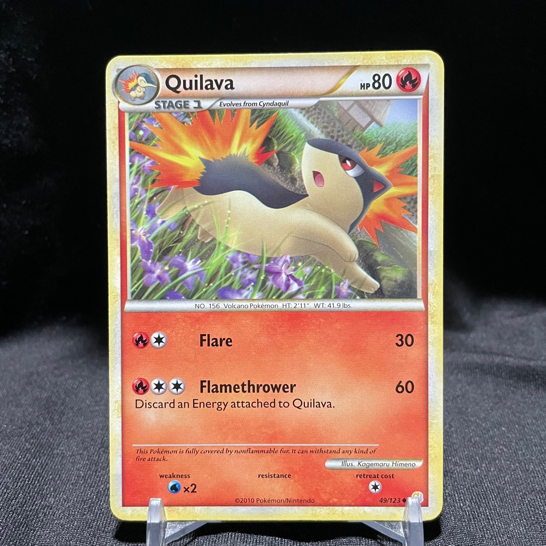 Quilava 49/123 2010 heartgold & soulsilver pokemon tcg cute pokemon ...
