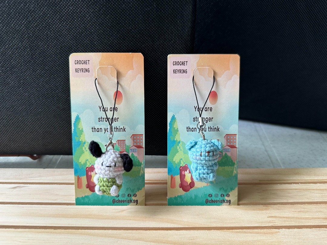 Sanrio Pochacoo and Blue Koala Bear Crochet keychain Handmade classmate ...