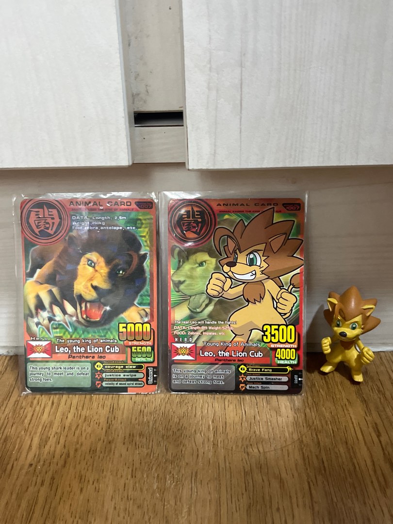 [Set] Vintage Animal Kaiser Leo the Lion cub figure and cards blind box ...