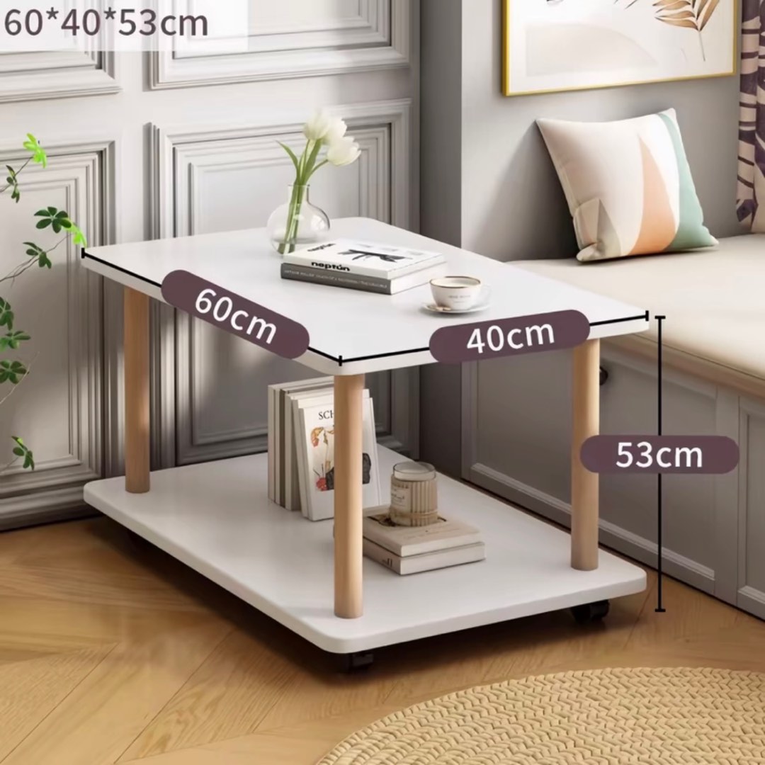 Side Table With Wheels | Mobile Sofa Side Table | Bedside Table With ...