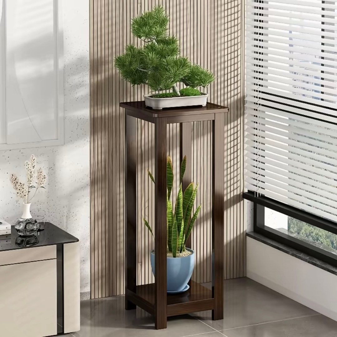 Tall Indoor Plant Rack | Wooden Plant Stand | Vertical Plant Display ...